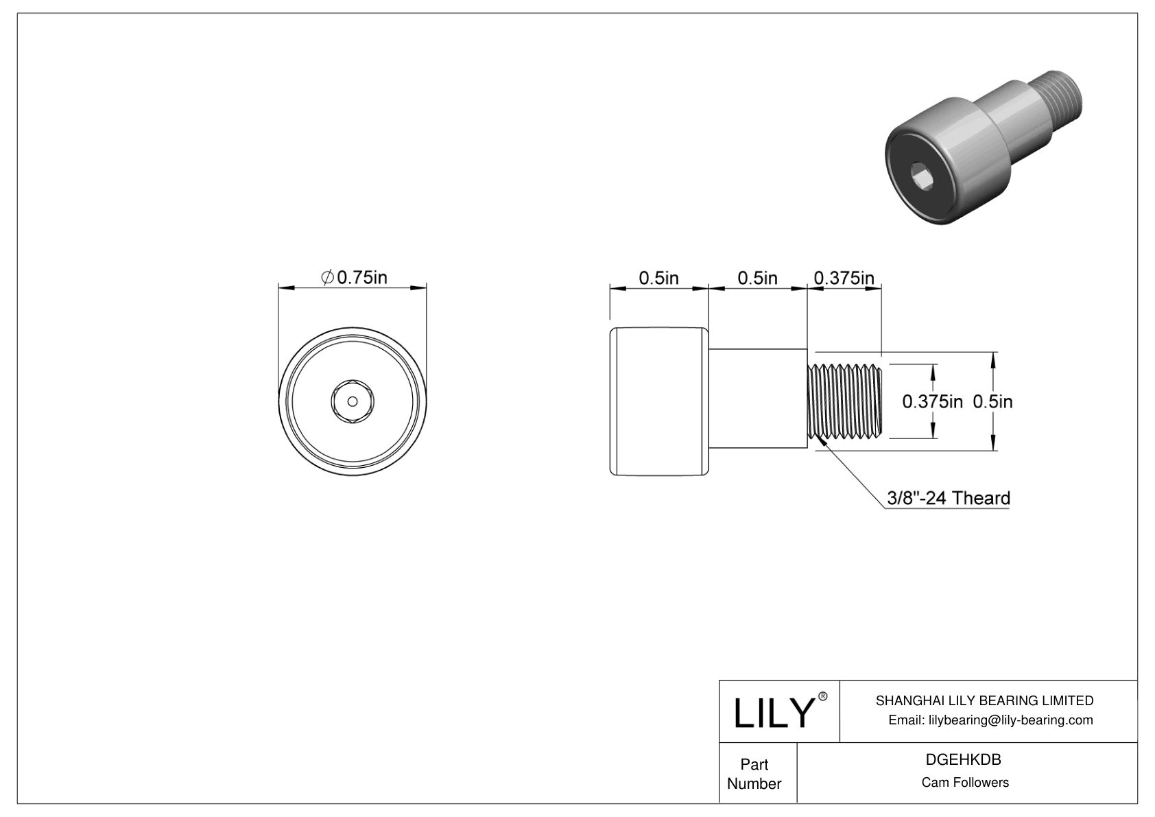 3647K31 | Seguidor de leva con bulón excéntrico | LILY Bearing