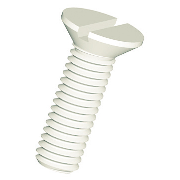 Extreme-Temperature Chemical-ResistantPTFE Slotted Flat Head Screws ...