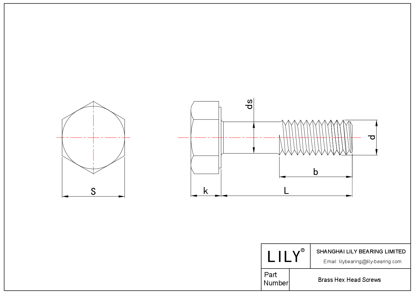 92941A623 | Brass Hex Head Screws | LILY Bearing