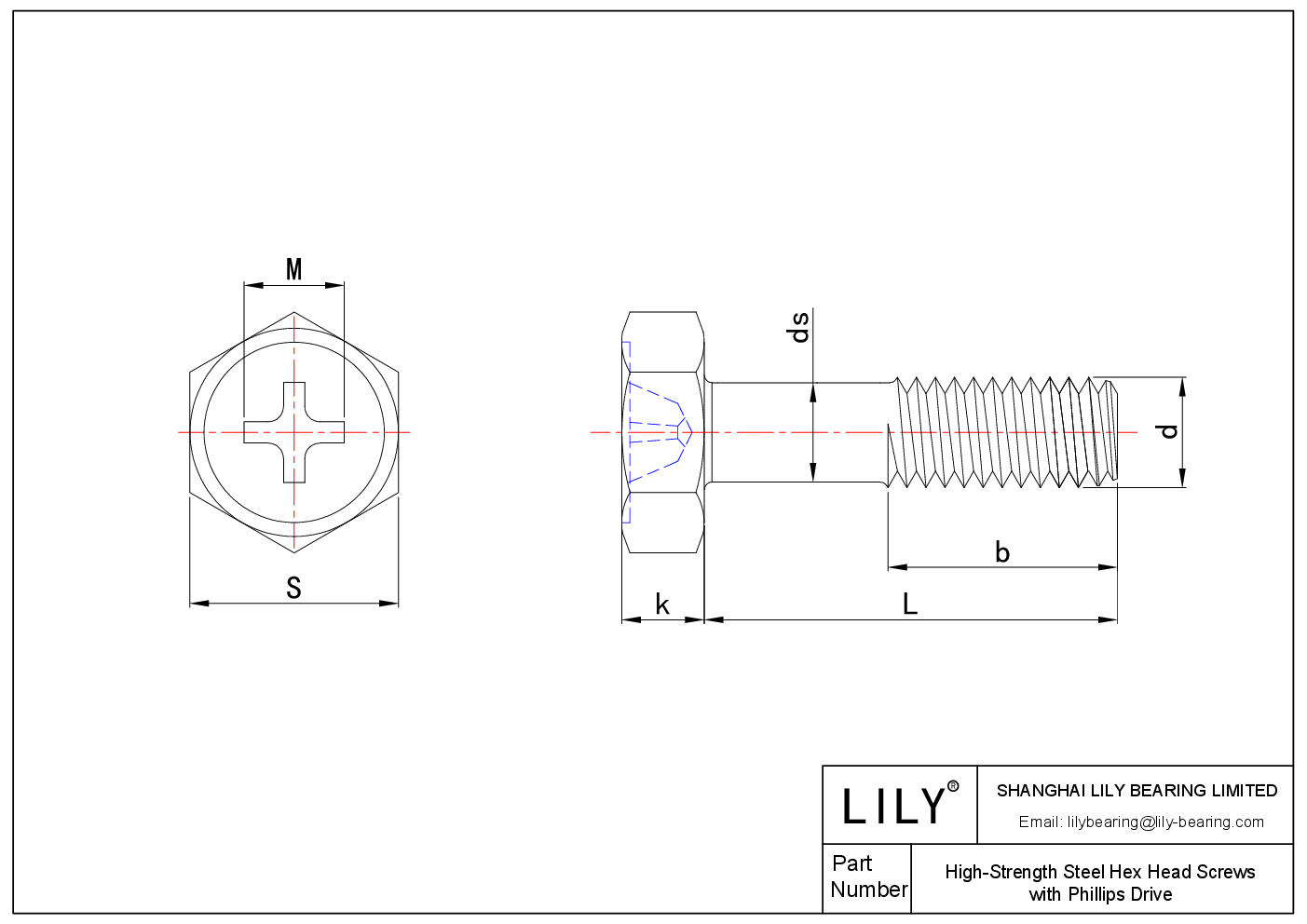 90046A107 | High-Strength Steel Hex HeadScrews with Phillips Drive ...