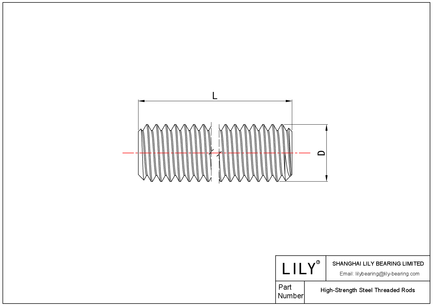 3313N774 | High-Strength Steel Threaded Rods | LILY Bearing