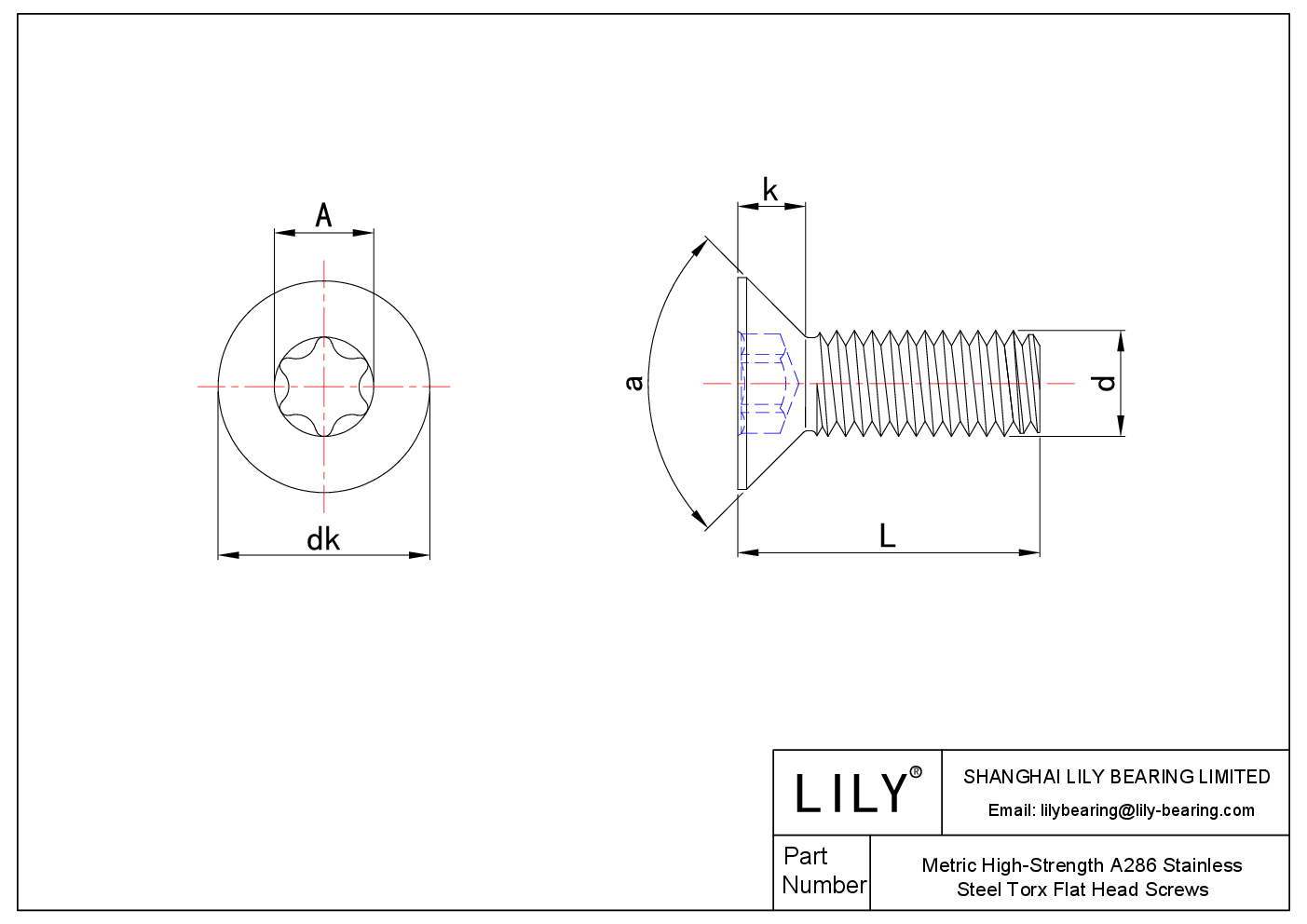 94331A126 | Metric High-Strength A286 StainlessSteel Torx Flat Head ...