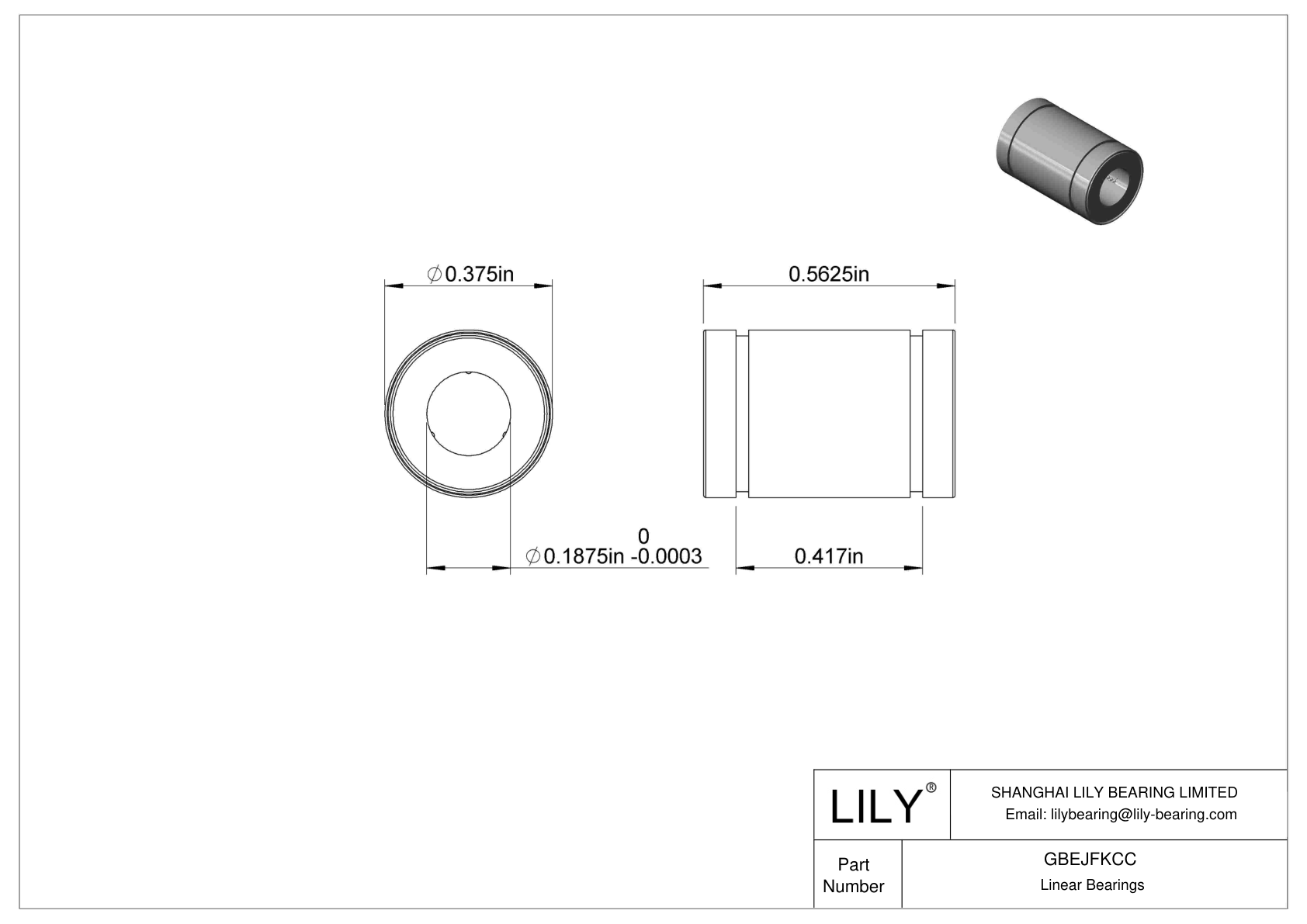 61495K22 | High-Temperature Linear Ball Bearings | LILY Bearing