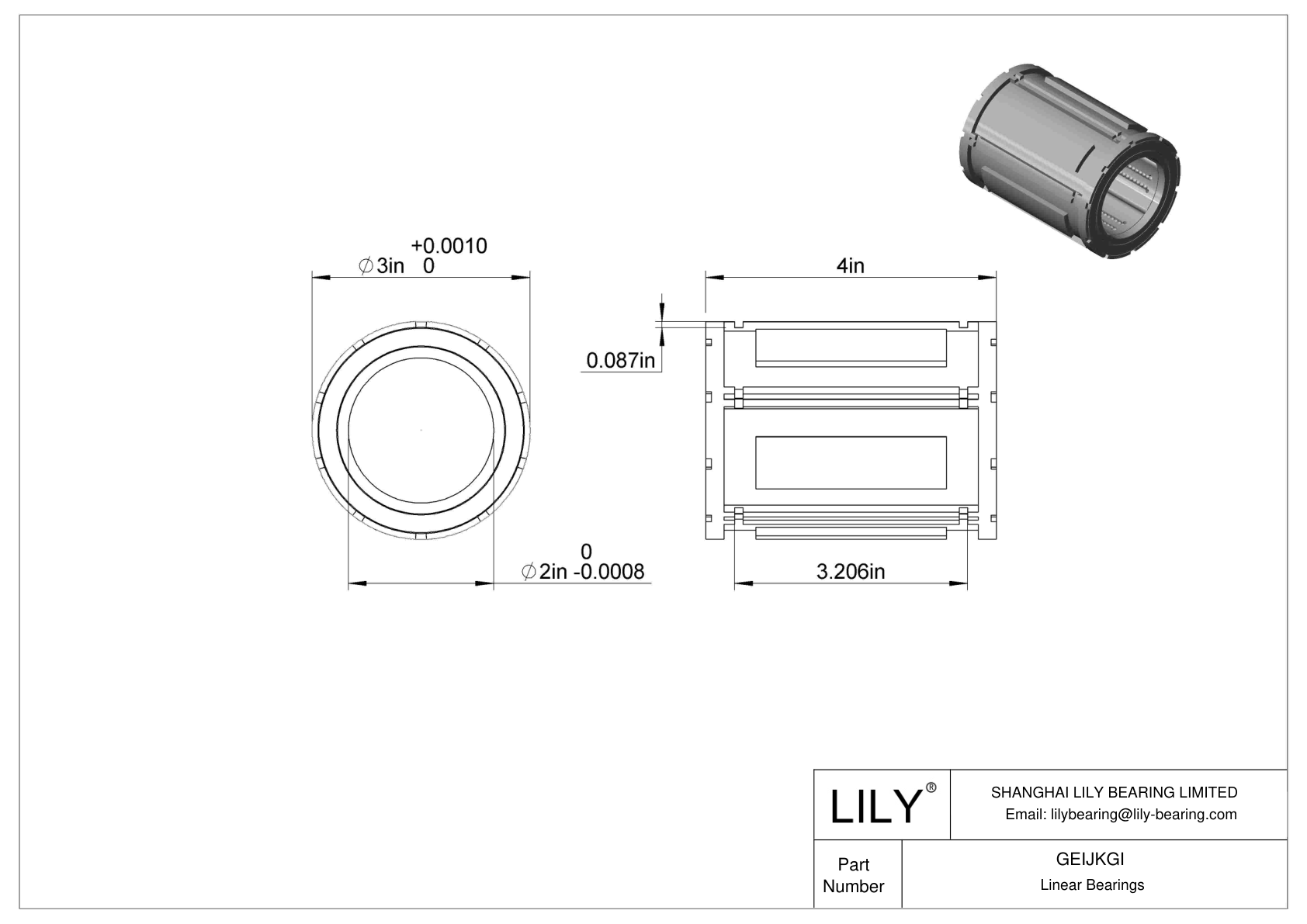 6489K68 | High-Load Linear Ball Bearings | LILY Bearing