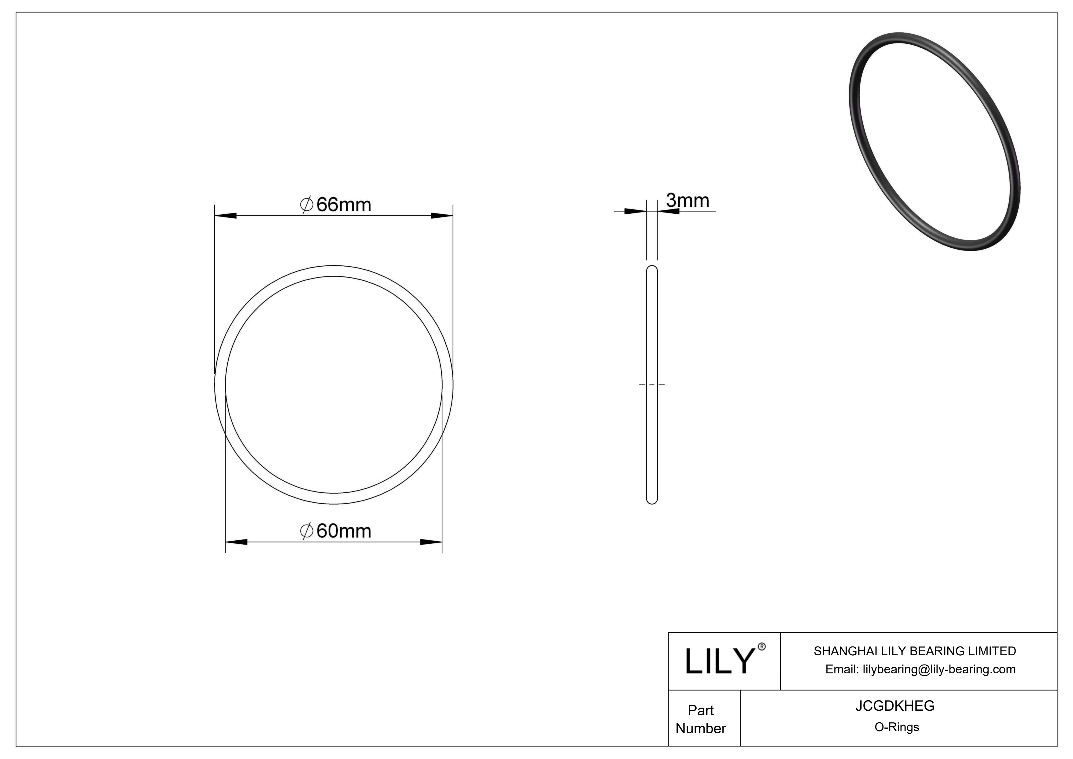 9263K746 | Chemical Resistant O-rings Round | LILY Bearing