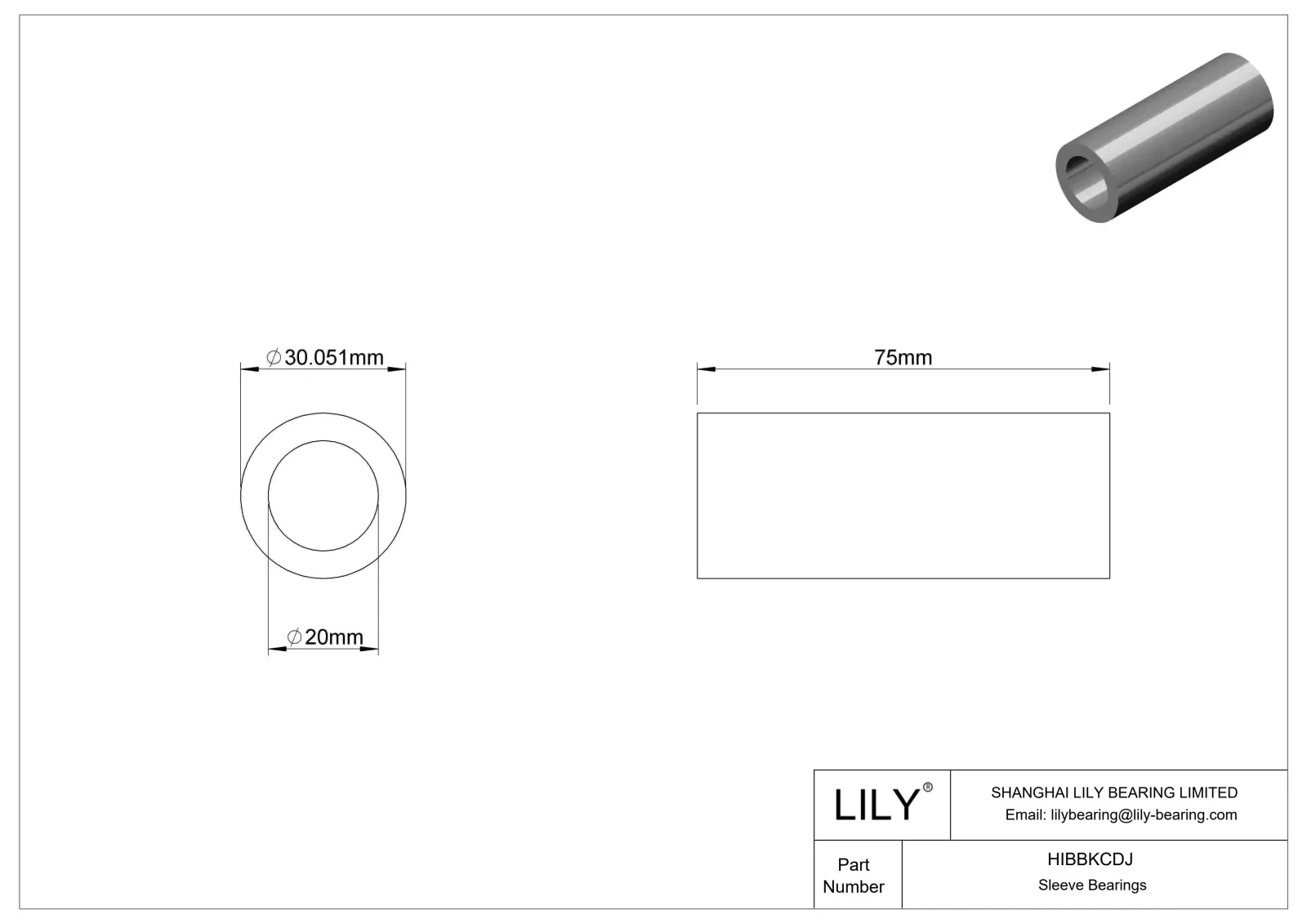 7811K239 | Multipurpose Sleeve Bearings | LILY Bearing