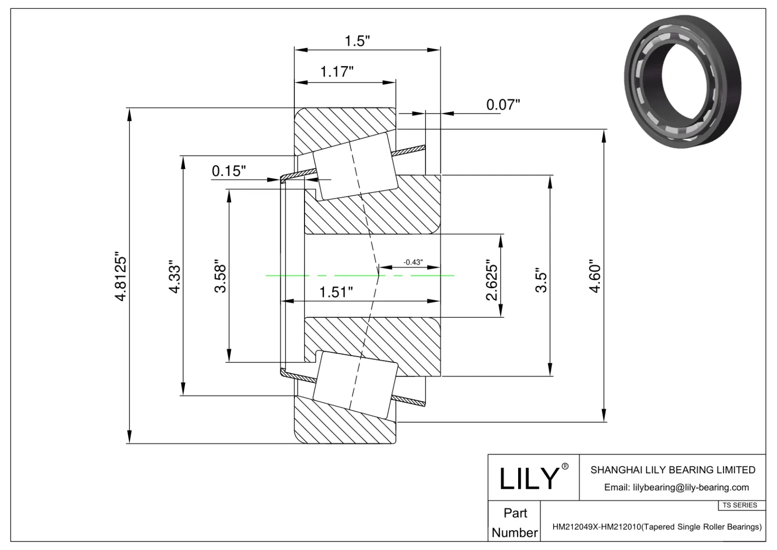 HM212049X-HM212010 | TS (Single Row Tapered Roller Bearings) (Imperial ...