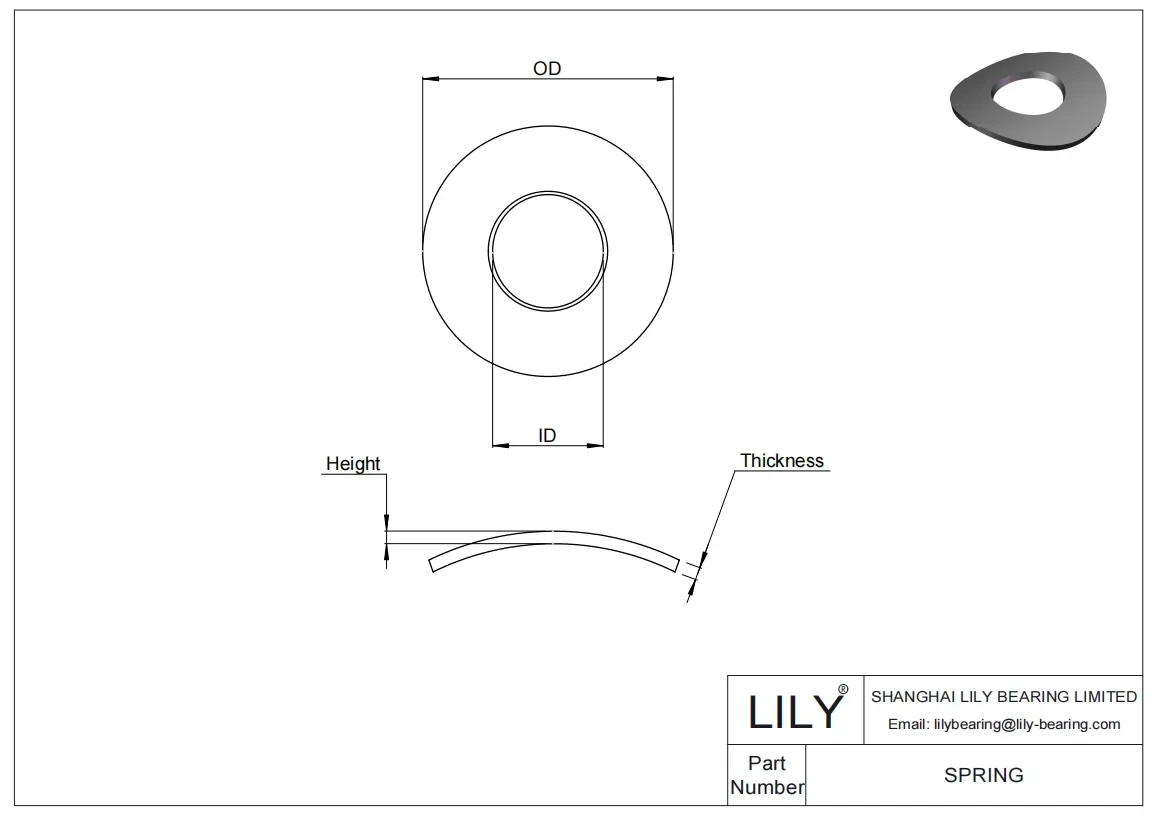 96445K554 | Belleville Disc Springs | LILY Bearing