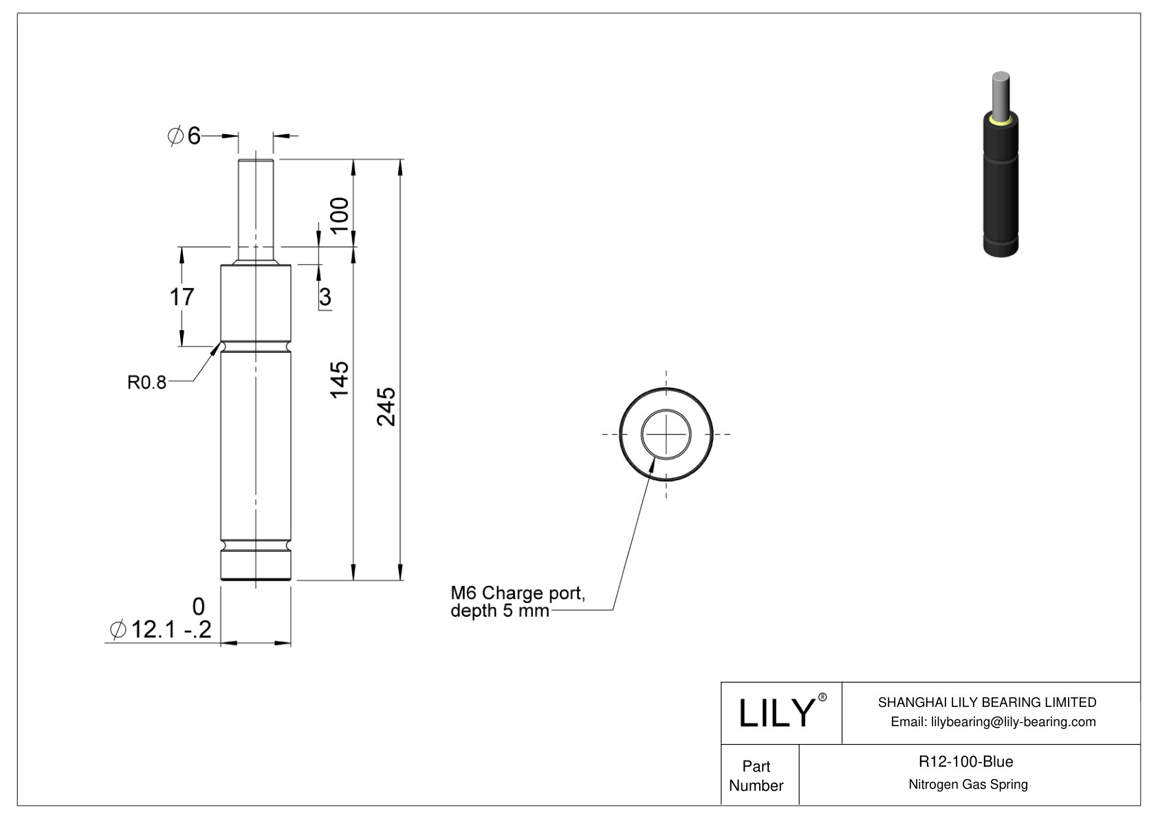 R12-100-Blue | R - KALLER | LILY Bearing
