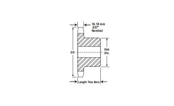 16B21 | ISO - 16B-1, METRIC 80 - 1.000" (25.40 MM) PITCH, SIMPLEX ...